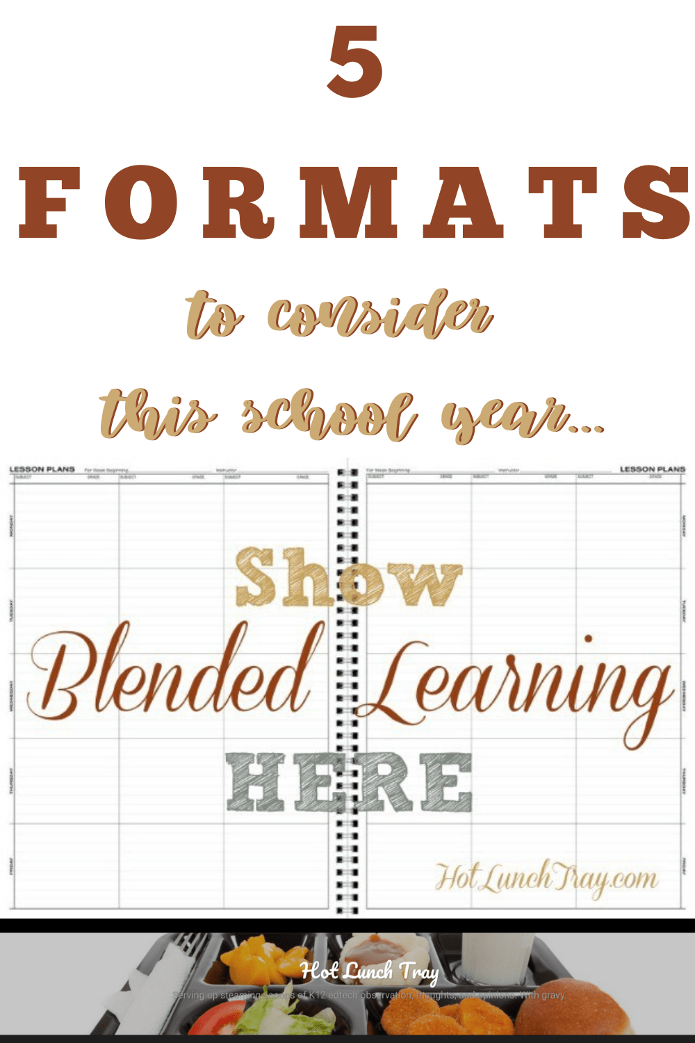 Show Blended Learning in a Lesson Plan - Hot Lunch Tray