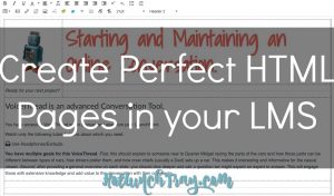 Create Perfect HTML Pages, Modules in your LMS - Hot Lunch Tray